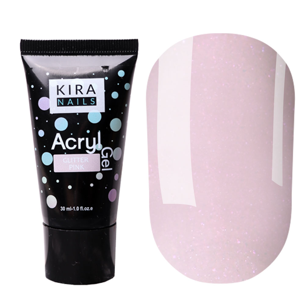 Kira Nails Acryl Gel – Glitter Pink, 30 г – Kira Nails
